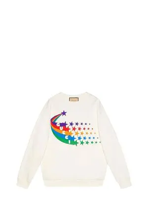Gucci Printed Crewneck Sweatshirt - White