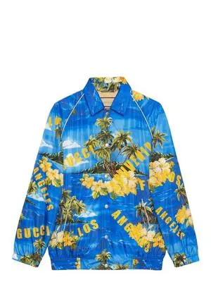 Gucci Printed Nylon Jacket - Blue/yellow