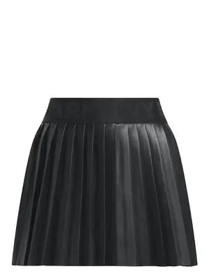 Adidas Ivy Park Leather Pleated Mini Skirt - Black