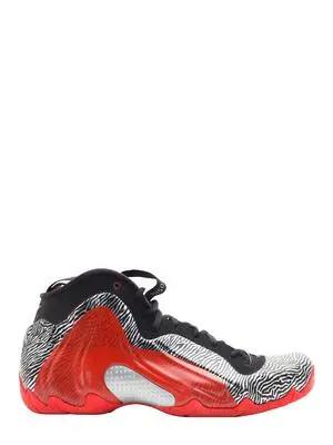 Nike Air Flightposite Exposed Zebra Sneakers - Silver/university Red/black