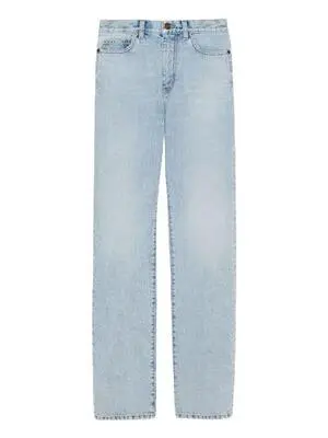 Saint Laurent Janice Denim Jeans - Clear Sky Blue