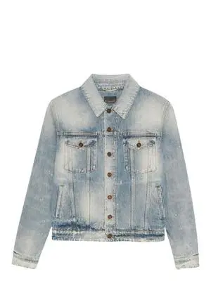 Saint Laurent Boyfriend Denim Jacket - Hilton Sky Blue