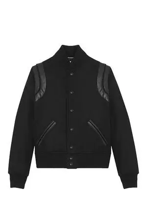 Saint Laurent Wool Teddy Jacket - Black
