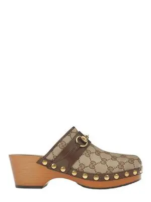 Gucci Gg 35mm Clog - Beige/brown