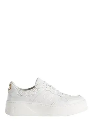 Gucci Gg Embossed Leather Sneakers - White