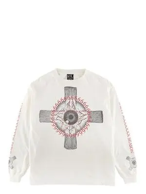 SAINT MXXXXXX Eye Ball Long Sleeve T-shirt - Vintage White
