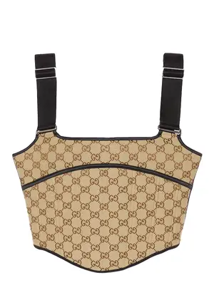 Gucci Gg Canvas Top - Beige/ebony