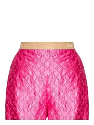 Gucci Gg Embroidered Shorts - Pink