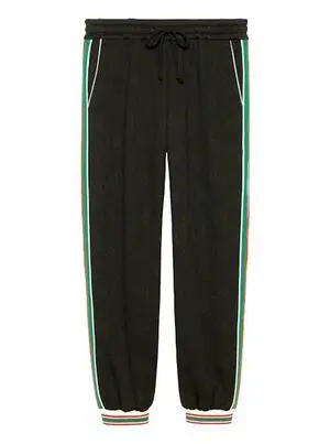 Gucci Gg Jacquard Jersey Jogging Pant - Black