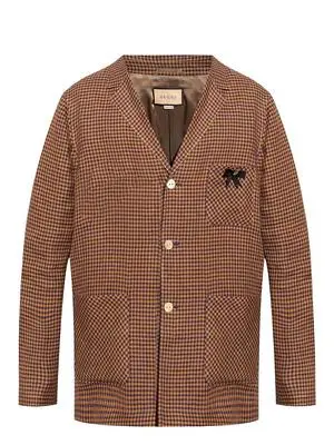 Gucci Ggbow Check Blazer - Brown