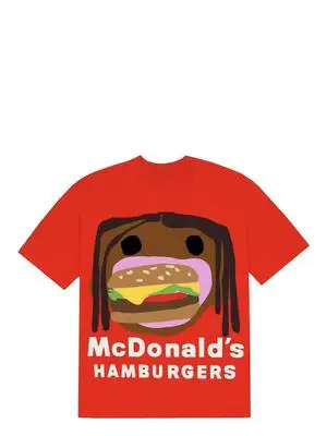 TRAVIS SCOTT X Cpfm 4 Cj Burger Mouth T-shirt - Red