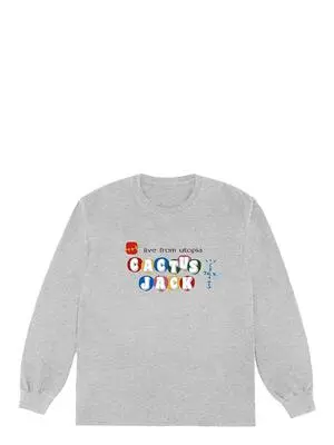 TRAVIS SCOTT X Mcdonald's Cj Live From Utopia Long Sleeve T-shirt - Grey