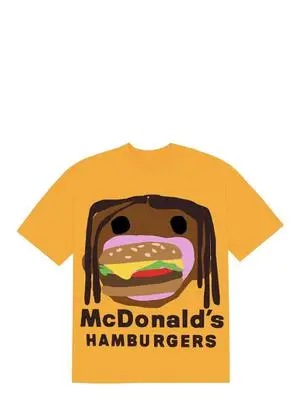 TRAVIS SCOTT X Cpfm 4 Cj Burger Mouth T-shirt - Gold