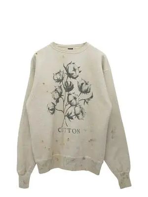 SAINT MXXXXXX X Denim Tears Cotton Crewneck Sweatshirt - Grey