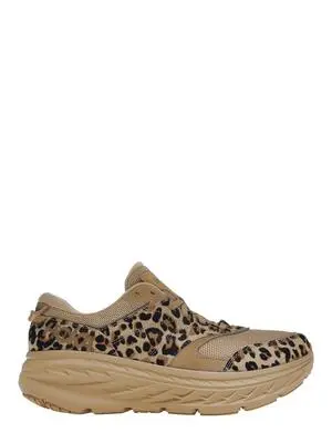 Hoka One One Bondi L Engineered Garments - Sand Leopard Print