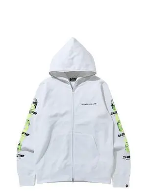 A BATHING APE Ghost Full Zip Hoodie - White