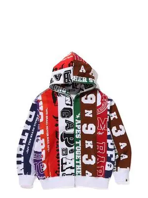 A BATHING APE Full Zip Printed Hoodie - Multicolor