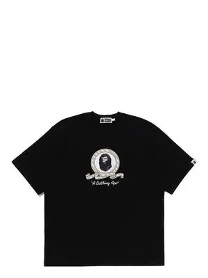 A BATHING APE Graphic Relaxed Fit Tee Shirt - Black