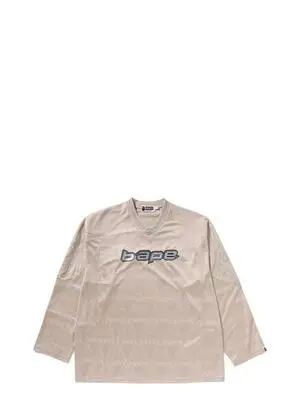 A BATHING APE Flame Football Jersey - Beige