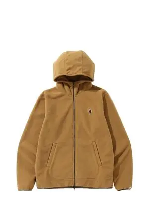 A BATHING APE Fleece One Point Zip Hoodie - Beige