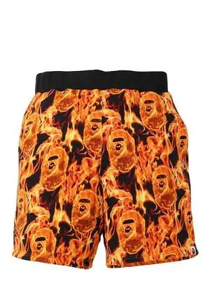 A BATHING APE Wide Sweatshorts - Orange