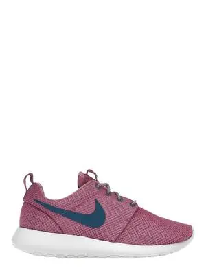 Nike Roshe Run Sneakers - Red Violet/green Abyss/wolf Grey