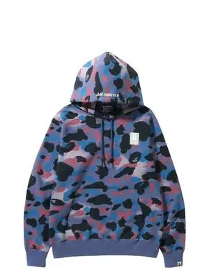 A BATHING APE Grid Camo Pullover Hoodie - Purple