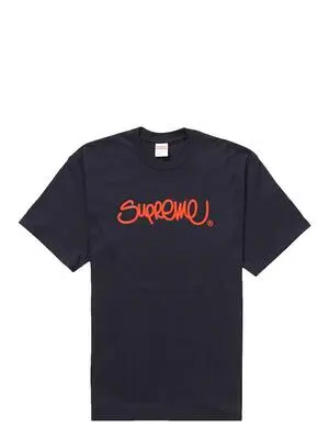 Supreme Handstyle Tee Shirt Navy Blue