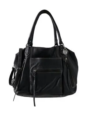 Free People We The Free Emerson Lambskin Leather Tote - Coal