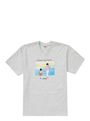 Supreme Heaven And Earth Tee Shirt Heather Grey