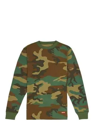 Supreme Hanes Thermal Crew Fw19 - Woodland Camo