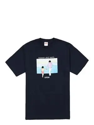Supreme Heaven And Earth Tee Shirt Navy Blue