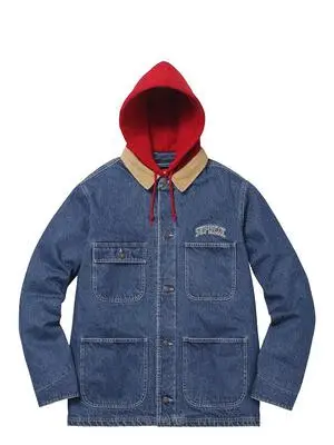 Supreme Hooded Chore Coat - Blue