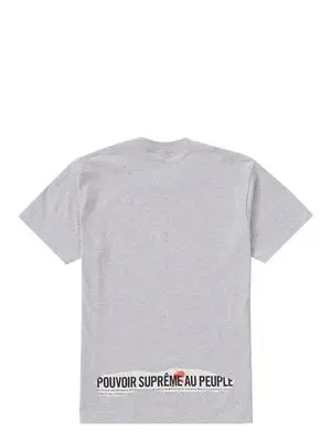 Supreme Headline Tee Shirt Heather Grey
