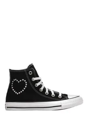 CONVERSE Chuck Taylor All Star Embroidered Hearts High-top Sneakers - Black/white