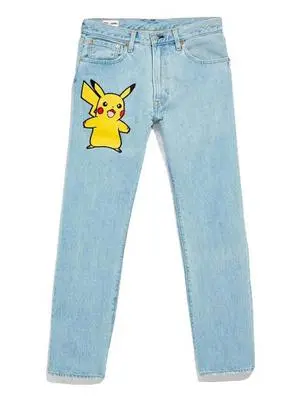 LEVI'S X Pokémon 551z Authentic Straight Jeans - Light Wash
