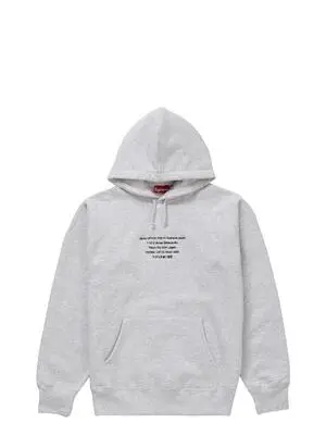 Supreme Hq Hooded Sweatshirt - Ash Grey