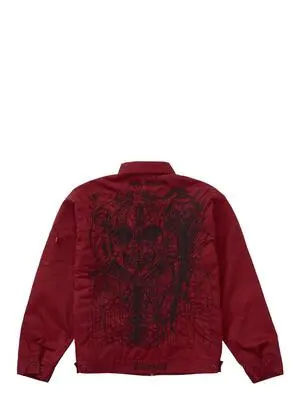 Supreme H.r. Giger Embroidered Work Jacket - Red