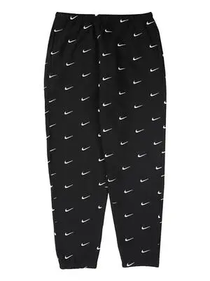 Nike All Over Swoosh Logo Pants - Black