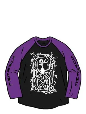 Supreme Hourglass Raglan Long Sleeve Top - Purple