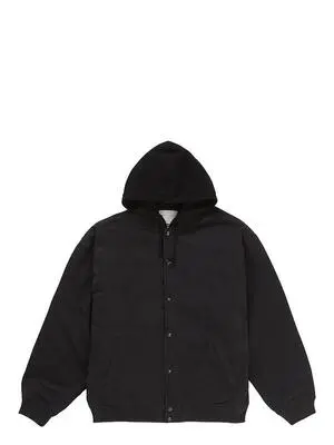 Supreme Hooded Twill Varsity Jacket - Black