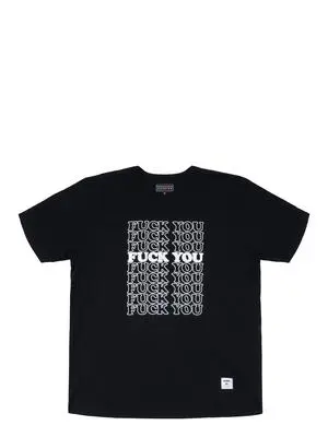 Supreme Hysteric Glamour Fuck You Football Tee Shirt Black