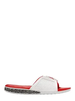 JORDAN Hydro 3 Retro Cement Slides - White/fire Red