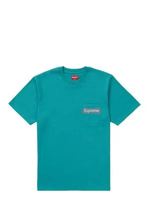 Supreme Mesh Stripe Pocket Tee Shirt - Teal