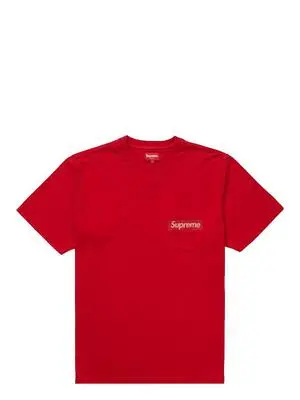 Supreme Mesh Stripe Pocket Tee Shirt - Red