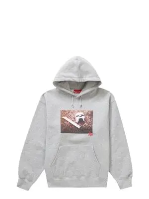Supreme Mf Doom Hooded Sweatshirt - Heather Grey