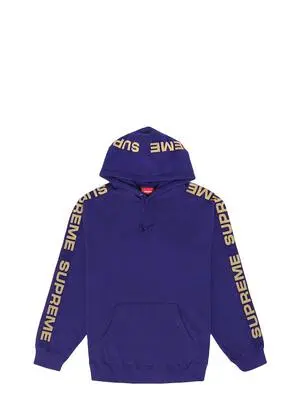 Supreme Metallic Rib Hooded Sweatshirt Dark Royal
