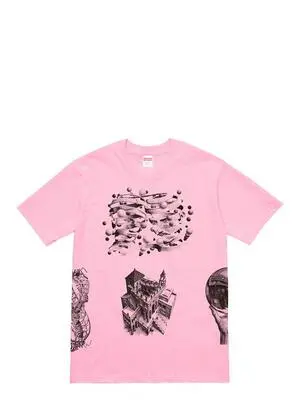 Supreme Mc Esher Collage Tee Shirt Pink