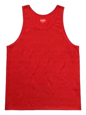 Supreme Mesh Stripe Tank Top - Red