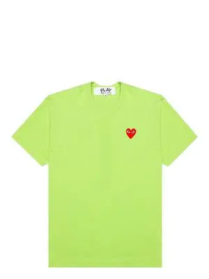 Play Comme Des Garcon Pastelle Red Emblem T-shirt - Green